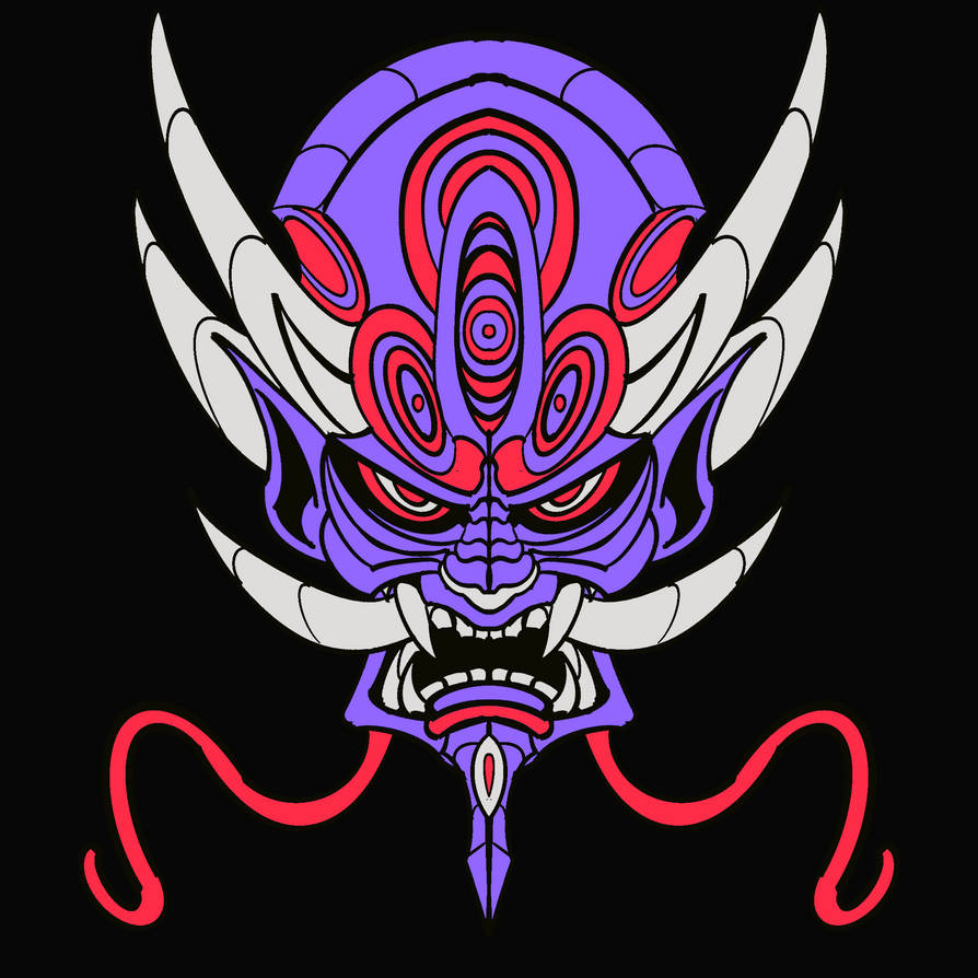 Yokai Mask Coloured Version By Kaidokoshi On Deviantart