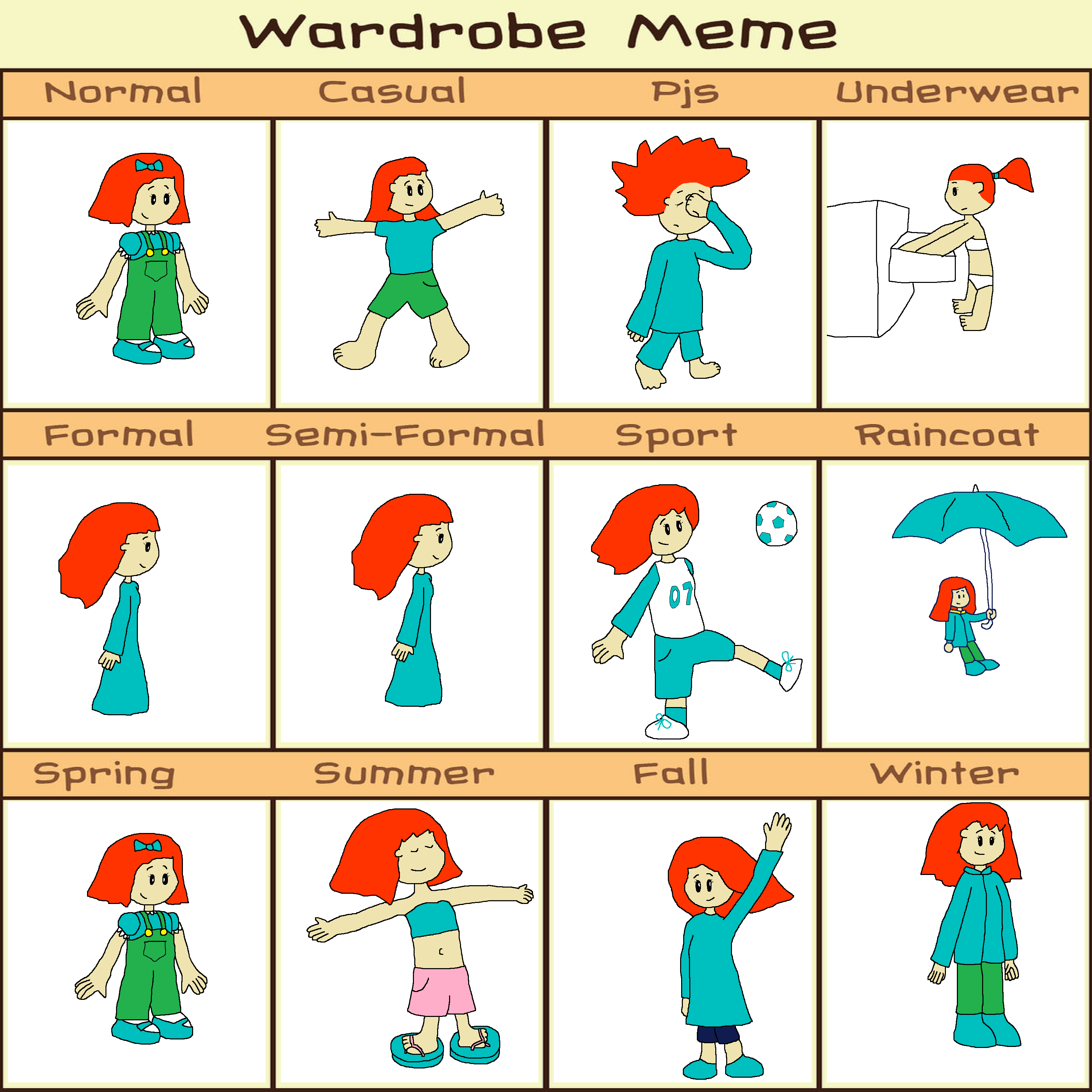 Peanuts Heather Wold Wardrobe Meme By Nintendosupermario1 On Deviantart