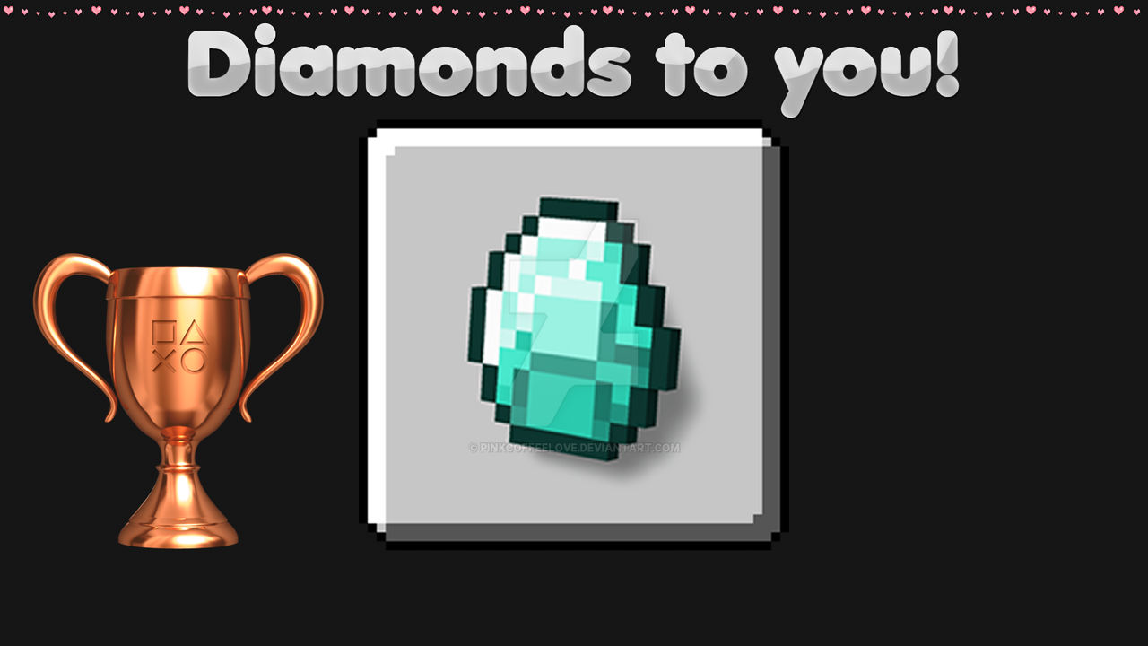 Minecraft Trophy Diamonds To You Thumbnail By Pinkcoffeelove On