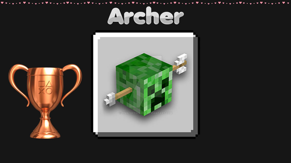 Minecraft Trophy Archer Thumbnail By Pinkcoffeelove On Deviantart