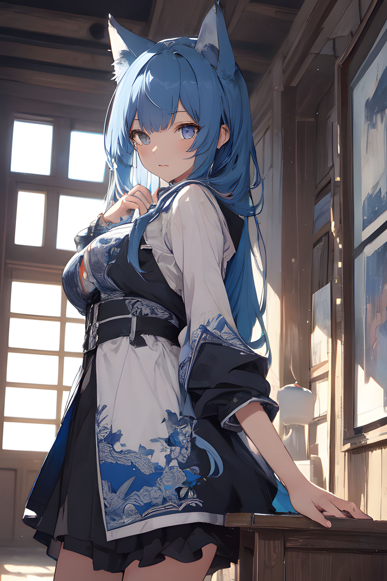 Blue Haired Wolf Girl 11 By Rashoshadowalker On Deviantart