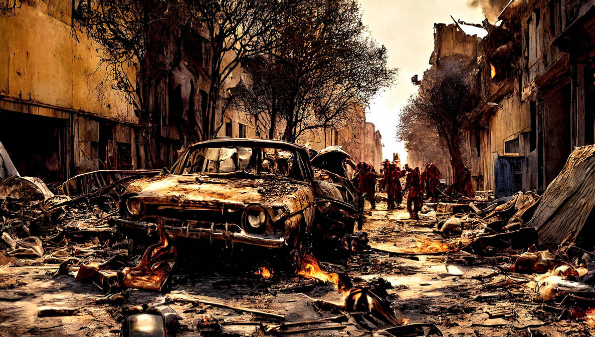 Zombie apocalypse day 02 by AI-Postcards on DeviantArt Zombie apocalypse day 02 by AI-Postcards on DeviantArt