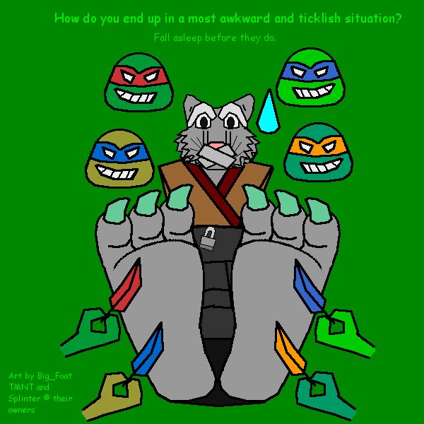 Splinter Being Tickled by Big-Foot on DeviantArt