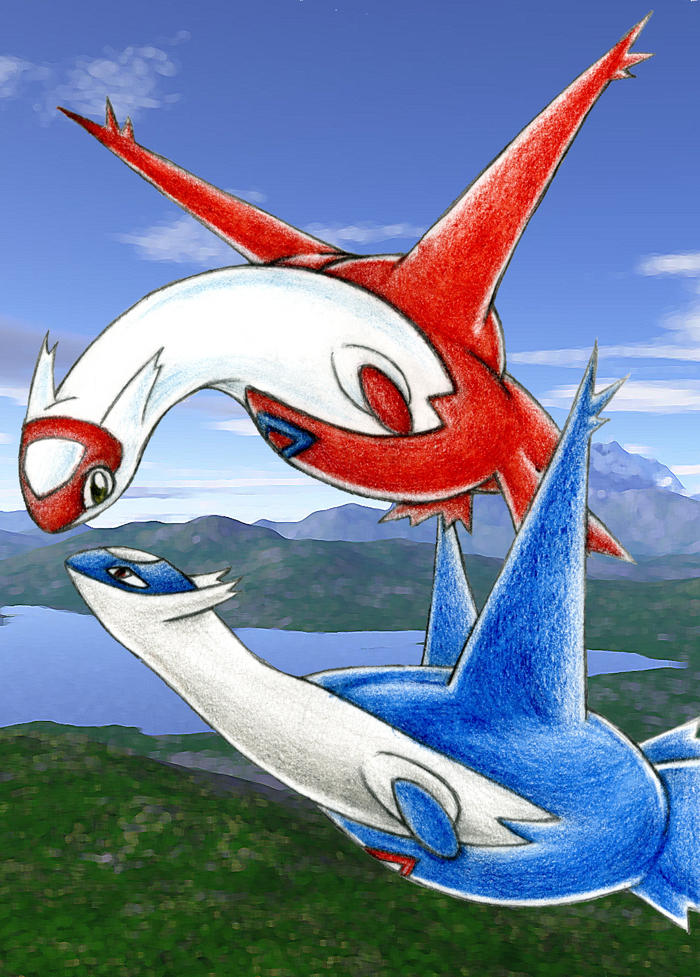 Latias and Latios by Jackie-Blaire on DeviantArt