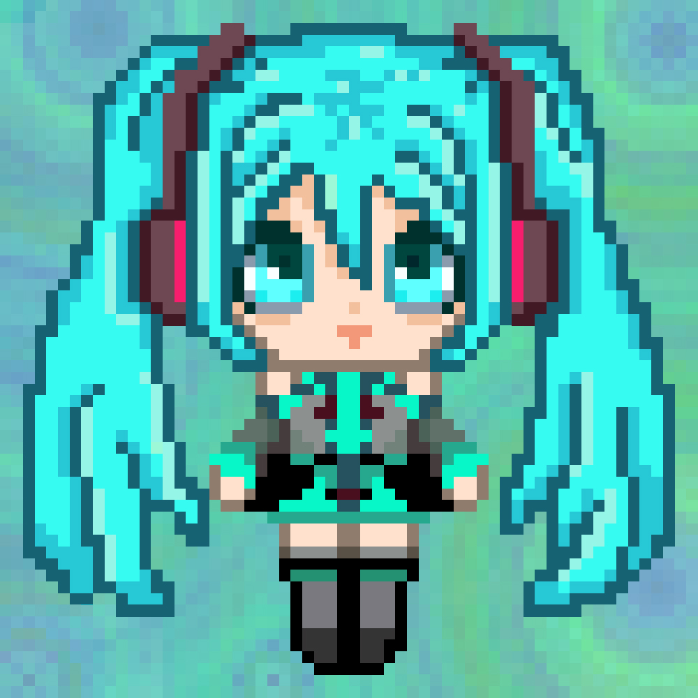 Hatsune Miku Pixel Art by winter-fall on DeviantArt Hatsune Miku Pixel Art by winter-fall on DeviantArt