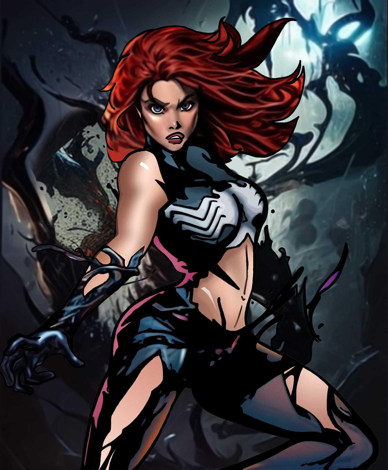 Mary Jane Watson As Venom By Thaydeedd On Deviantart