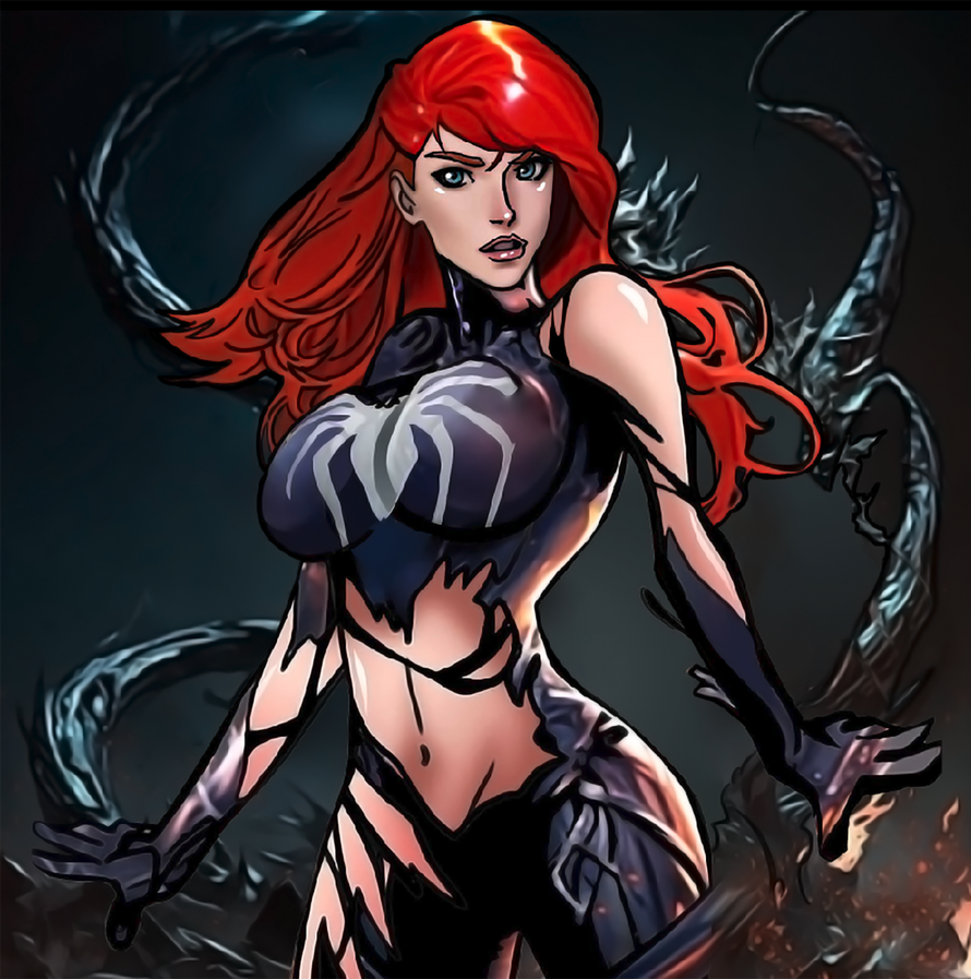 Mary Jane Watson As Venom Symbiote By Thaydeedd On Deviantart