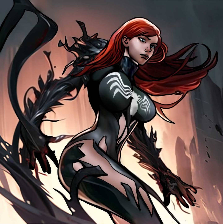 Mary Jane Watson As Venom Symbiote V2 By Thaydeedd On Deviantart
