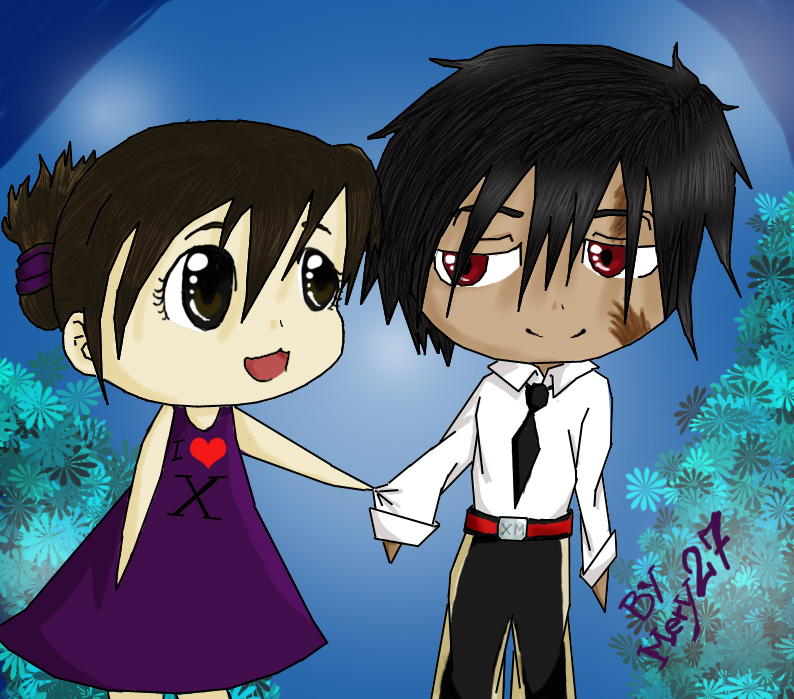 Xanxus X Meri Chibi Digital By Mery27 On Deviantart