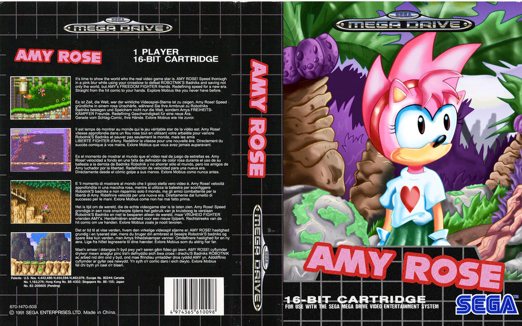 Amy Rose For The Sega Mega Drive By Kintobor On Deviantart