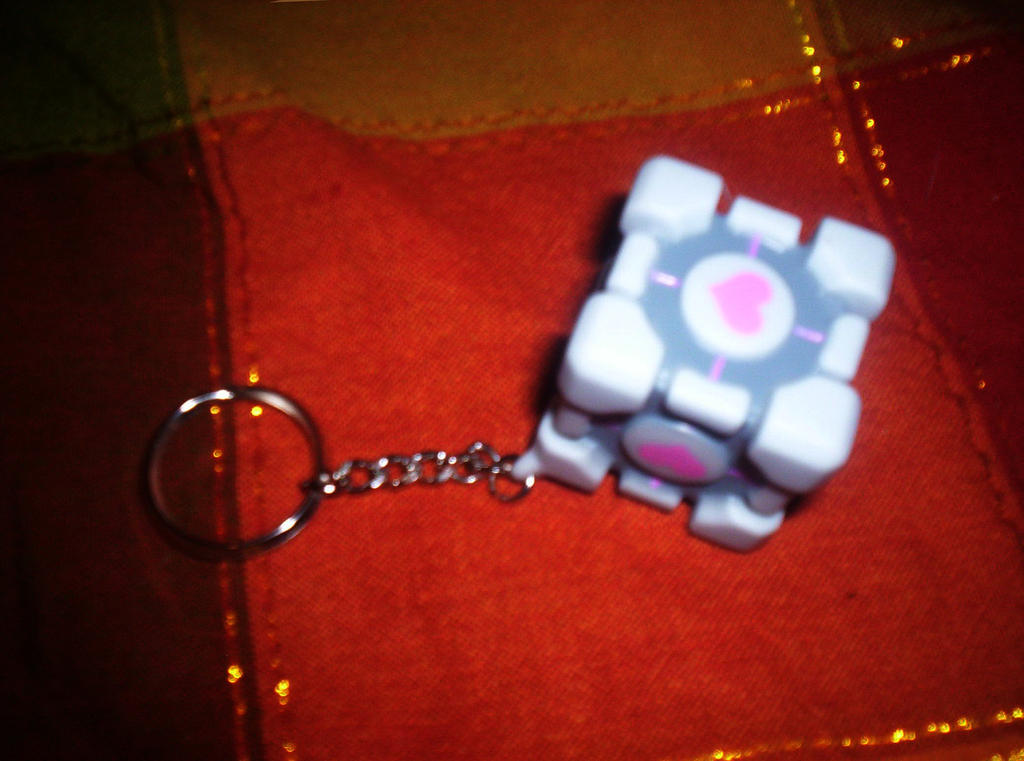 Companion Cube Keychain by LadyIlona1984 on DeviantArt Companion Cube Keychain by LadyIlona1984 on DeviantArt