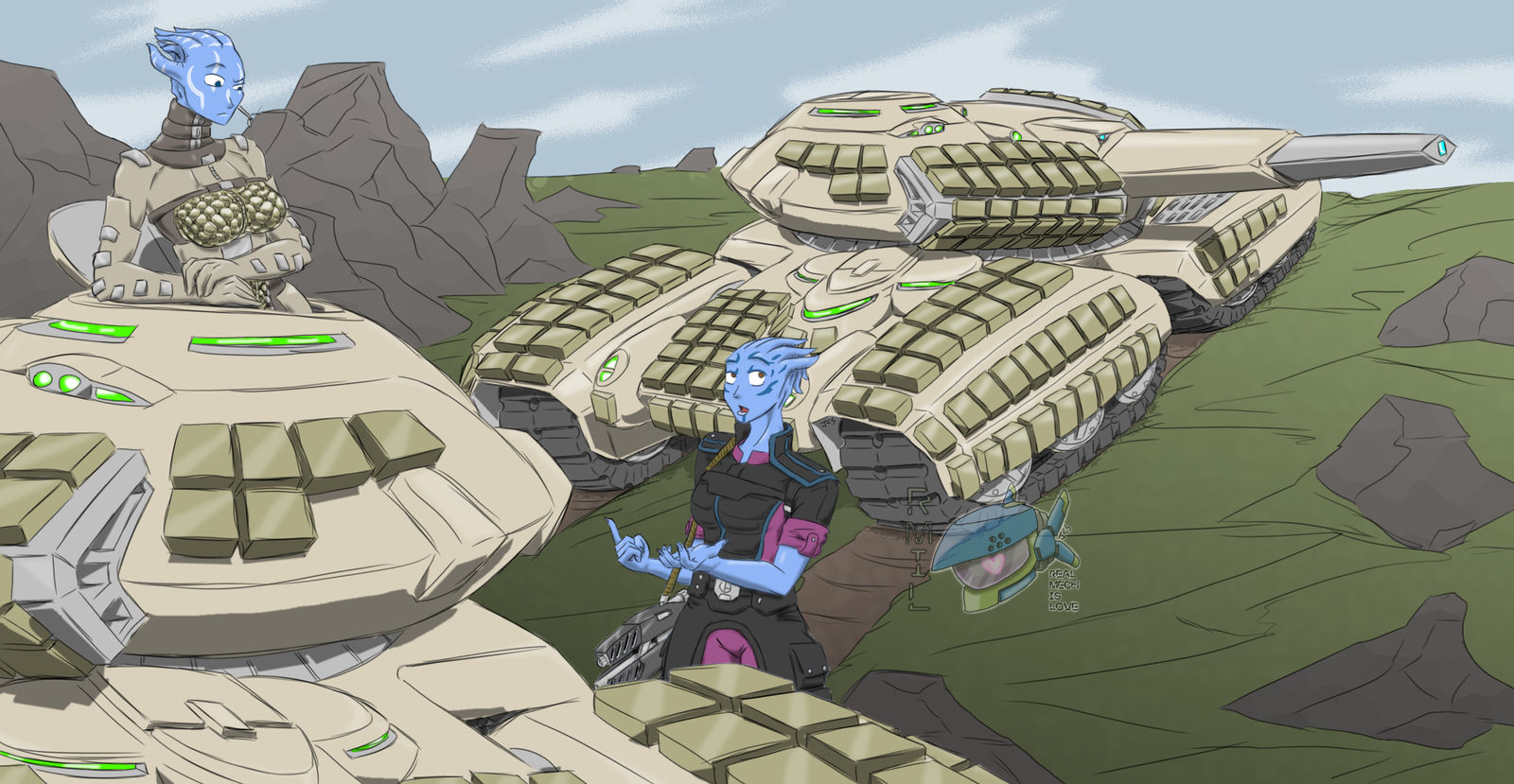 Asari Tank Patrol Commission By Jaromcswenson On Deviantart