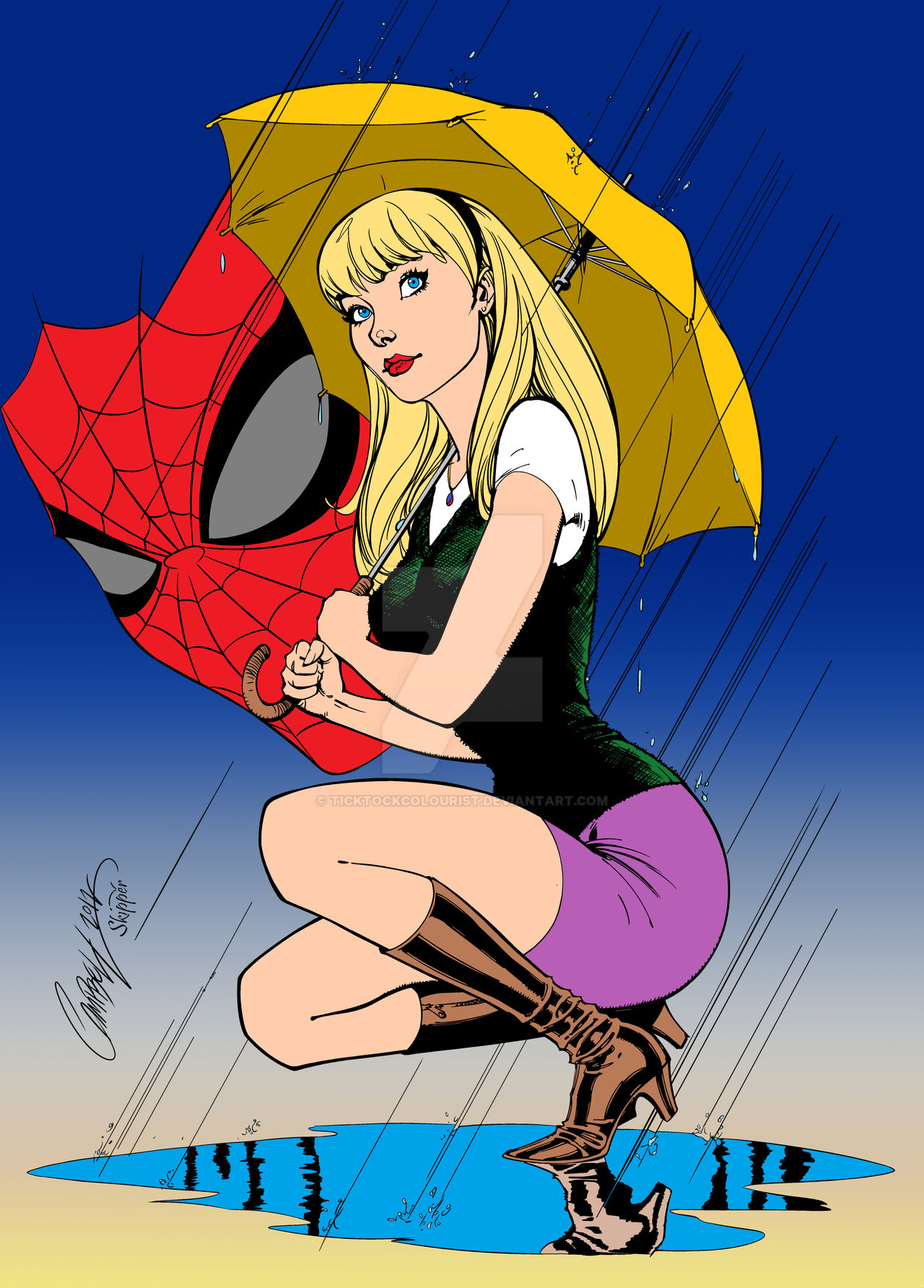 Gwen Stacey By Campbellskipper V2 By Ticktockcolourist On Deviantart