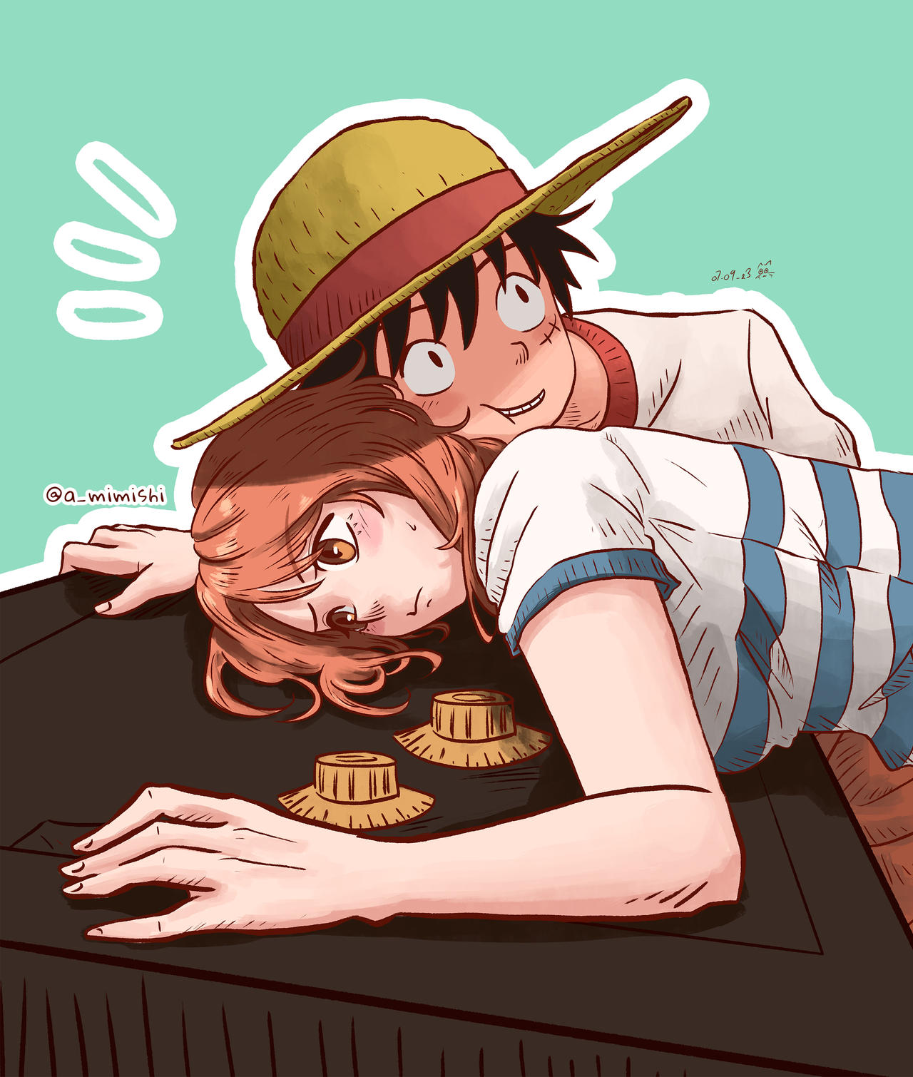 Luffy And Nami By Amimishi On Deviantart
