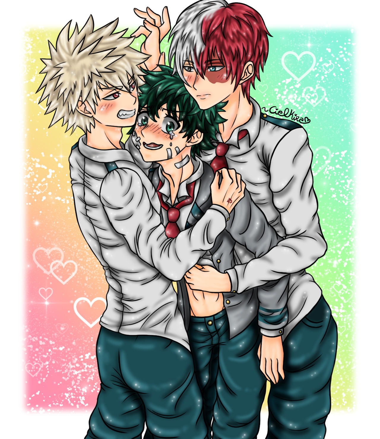 Kacchan, Deku and Todoroki by CielKiraNeko on DeviantArt Kacchan, Deku and Todoroki by CielKiraNeko on DeviantArt