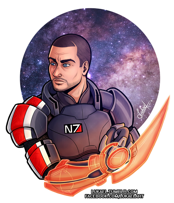 Mass Effect Commander Shepard By Lukael Art On Deviantart