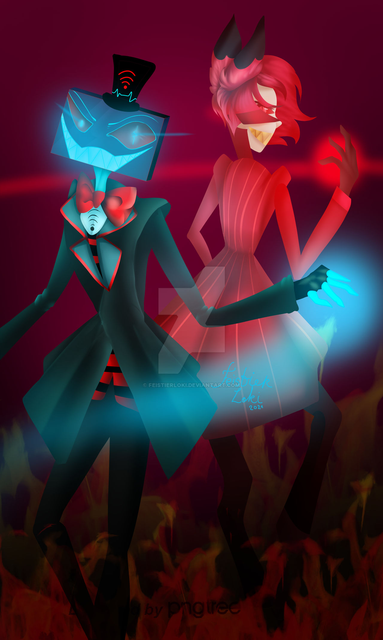Alastor X Vox Hazbin Hotel By Feistierloki On Deviantart