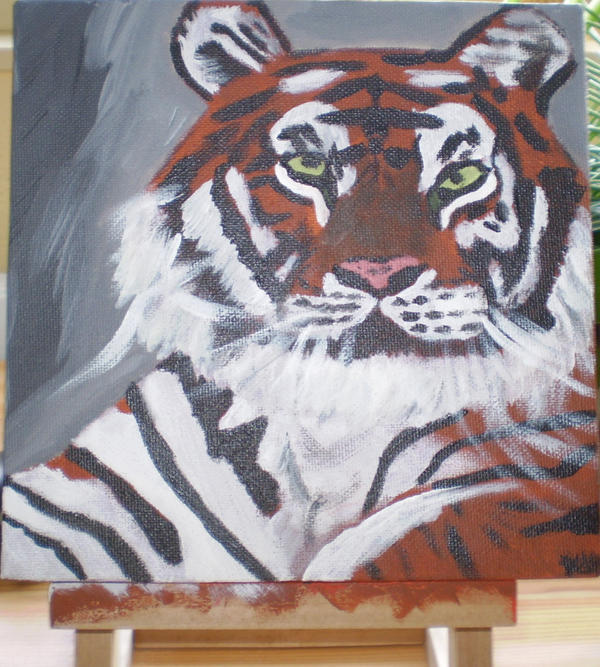 Tiger with acrylic paint by butterfly87 on DeviantArt