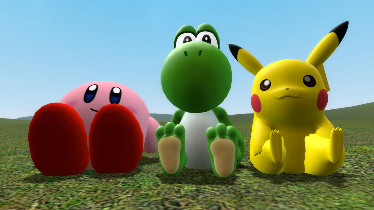 Yoshi Kirby And Pikachus Feet Tease By Picklenick95 On Deviantart