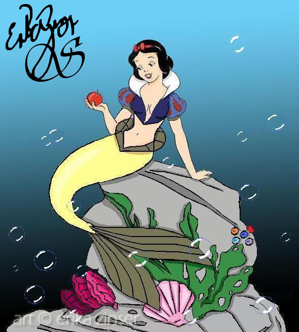 Pinup Mermaids Snowhite By Glimpen On Deviantart
