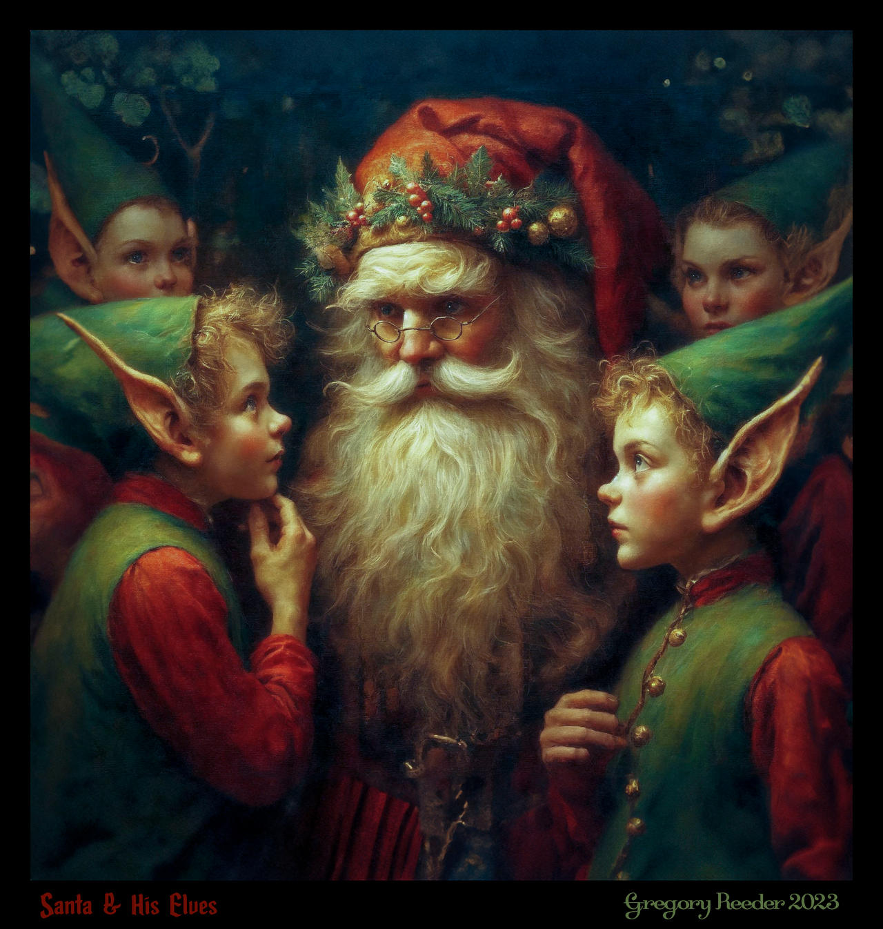 Santa And His Elves By Sfbey On Deviantart