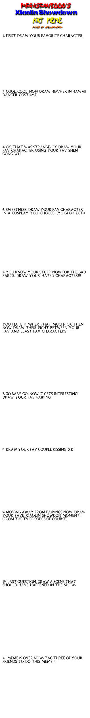 Xiaolin Showdown Art Meme by megasean3000 on DeviantArt