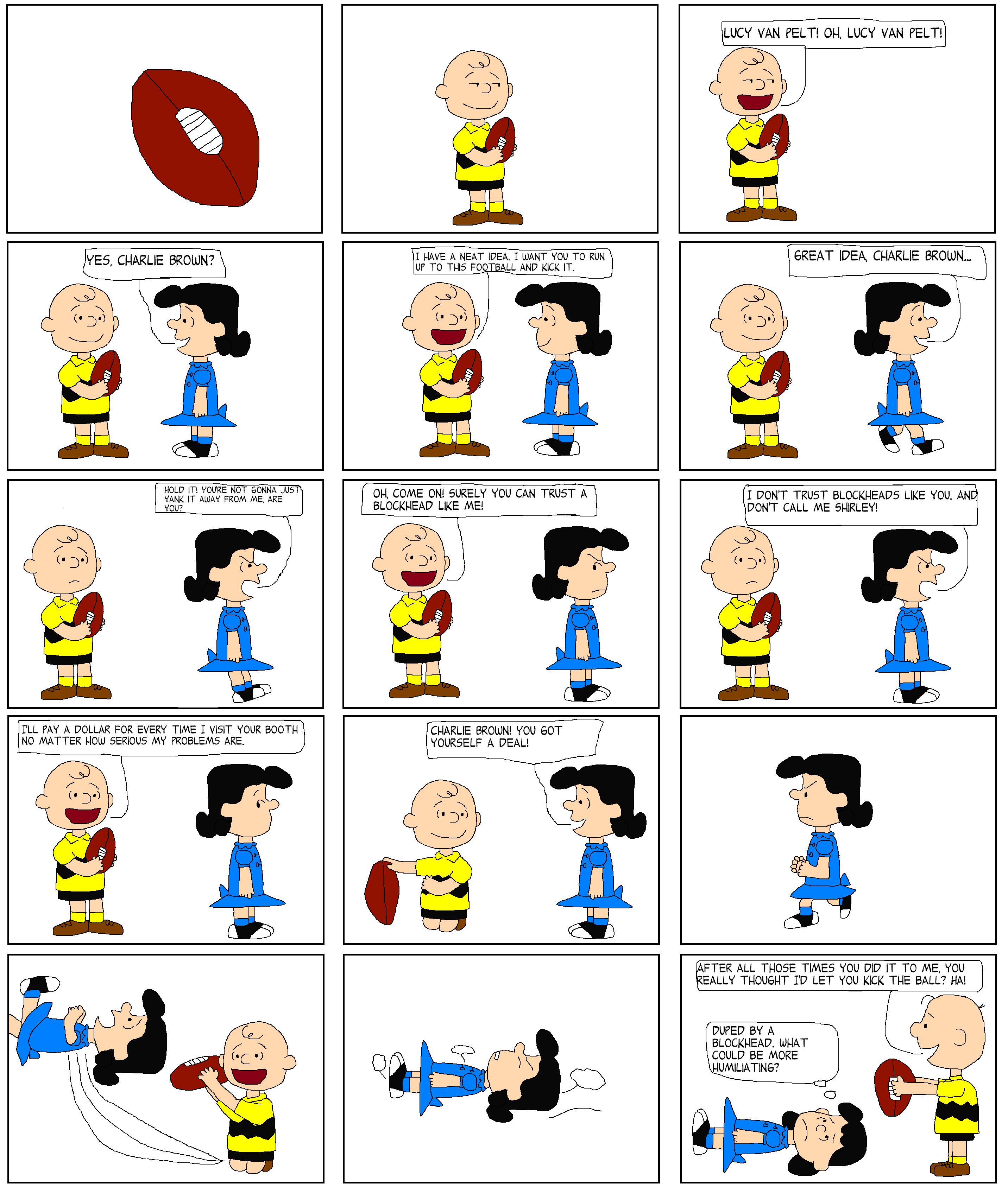 Charlie Brown and Lucy football gag by ArthurEngine on DeviantArt Charlie Brown and Lucy football gag by ArthurEngine on DeviantArt
