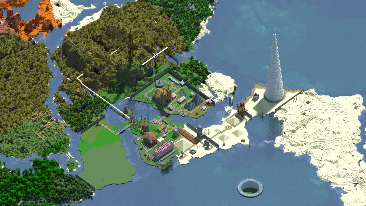 Minecraft: Render of my survival world. by FaridMasterman on DeviantArt Minecraft: Render of my survival world. by FaridMasterman on DeviantArt