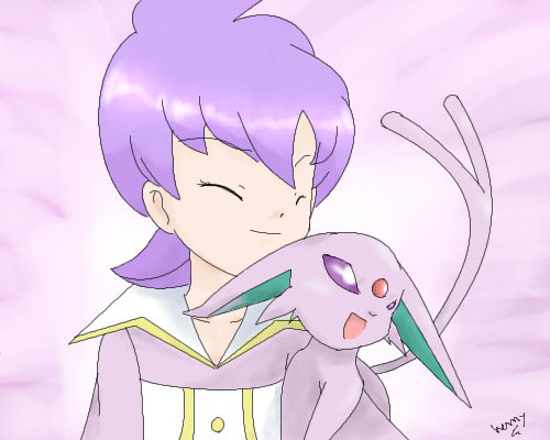 Anabel and Espeon by hermyon on DeviantArt