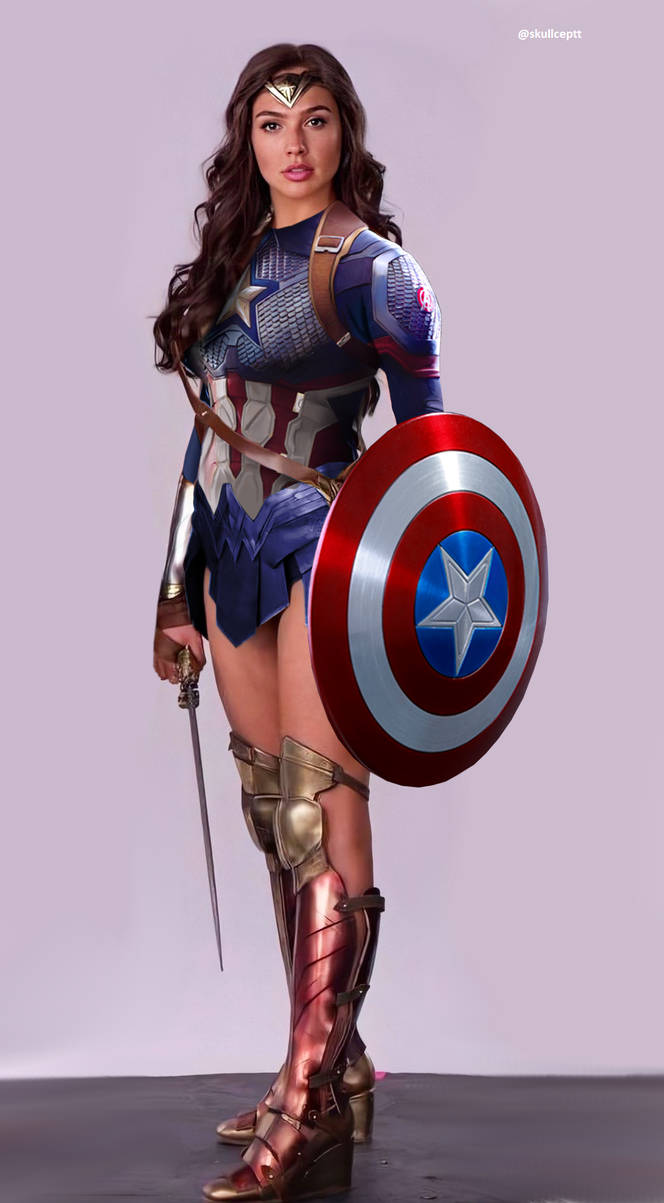 Wonder Woman Captain America Mask Below By Skconcept On Deviantart