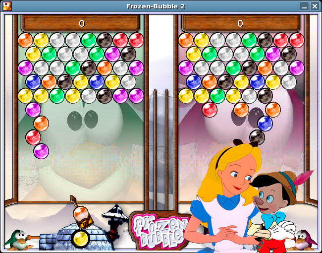 Alice And Pinocchio Plays Frozen Bubble By Motexter On Deviantart