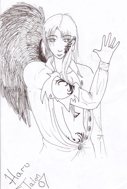Line Drawing of Haru by phoenixresurrection on DeviantArt