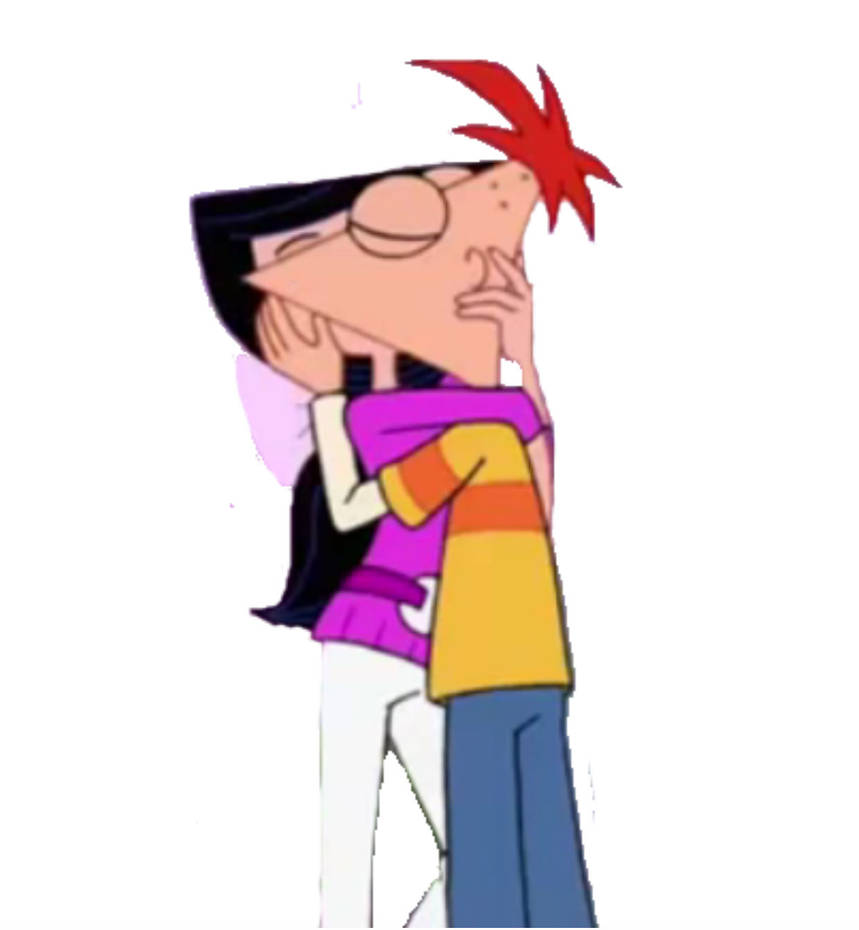 Isabella And Phineas First Kiss As Teenager By Thinknoodleskopi On Deviantart