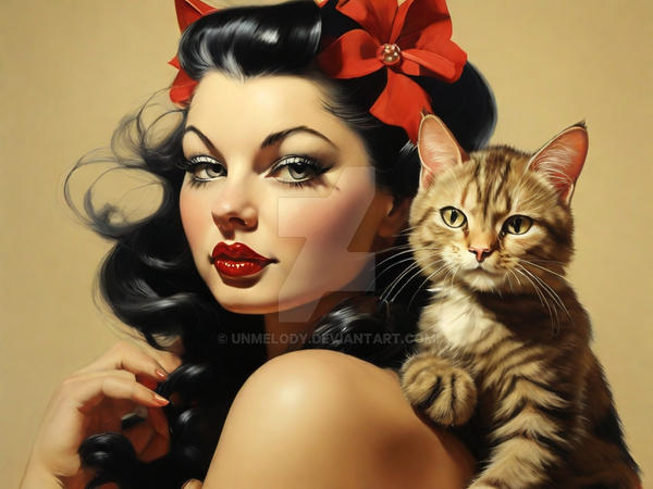 Cat Pin Up By Unmelody On Deviantart