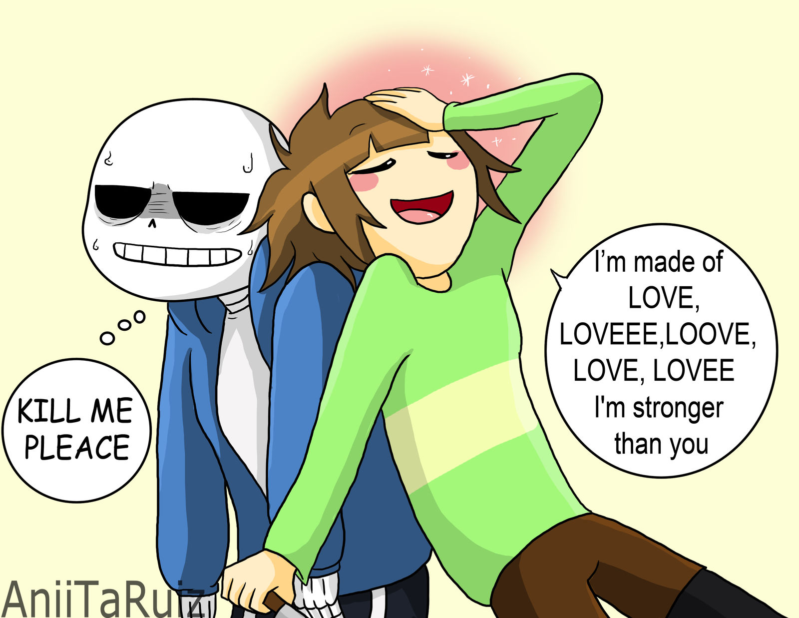 Sans X Chara 3 By Aniitaruiz On Deviantart