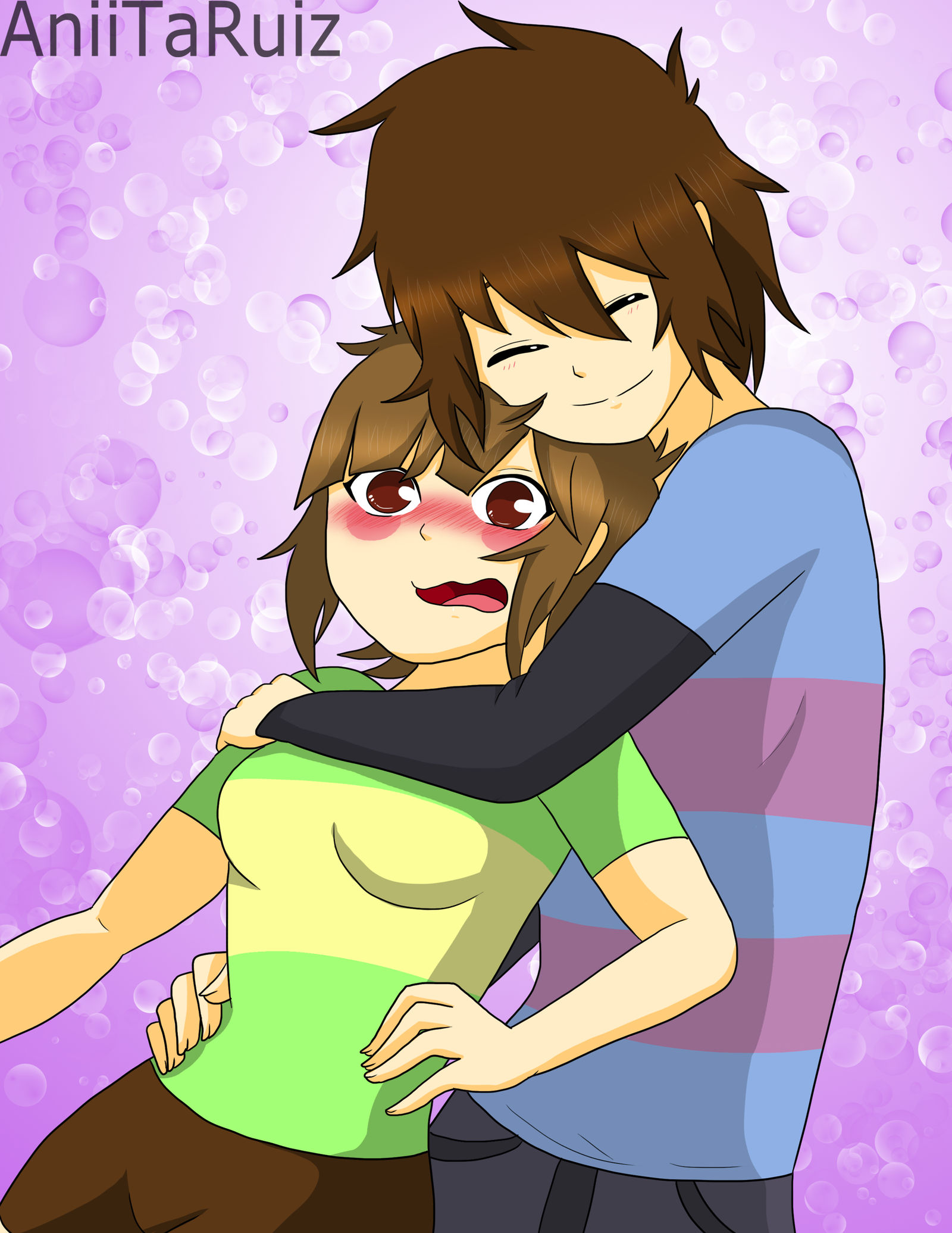 Frisk X Chara Hug By Aniitaruiz On Deviantart