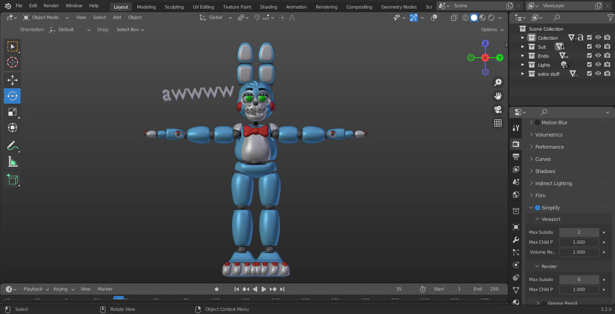 Stylized Toy Bonnie By Blenderraccoon On Deviantart