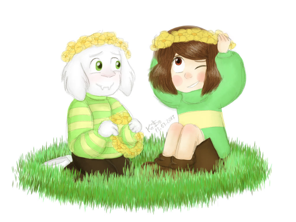 Undertale Asriel And Chara By Kasi Ona On Deviantart