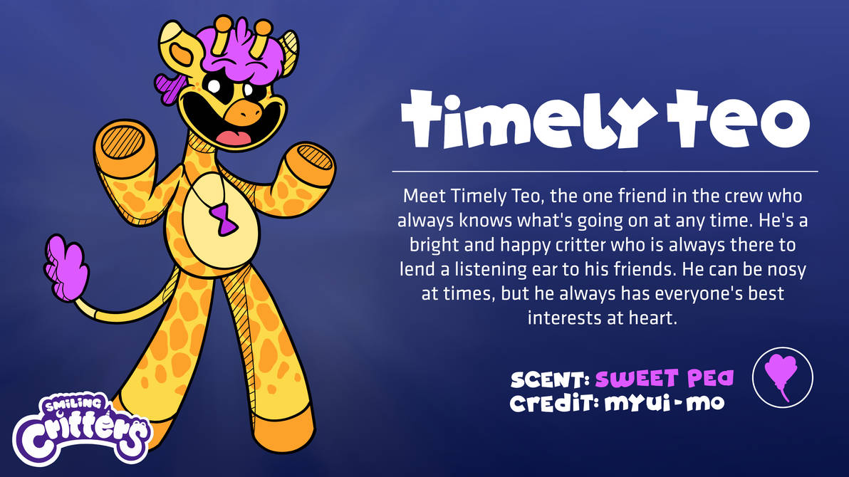 Timely Teo oc (Smiling Critters oc) by MYUI-MO on DeviantArt Timely Teo oc (Smiling Critters oc) by MYUI-MO on DeviantArt