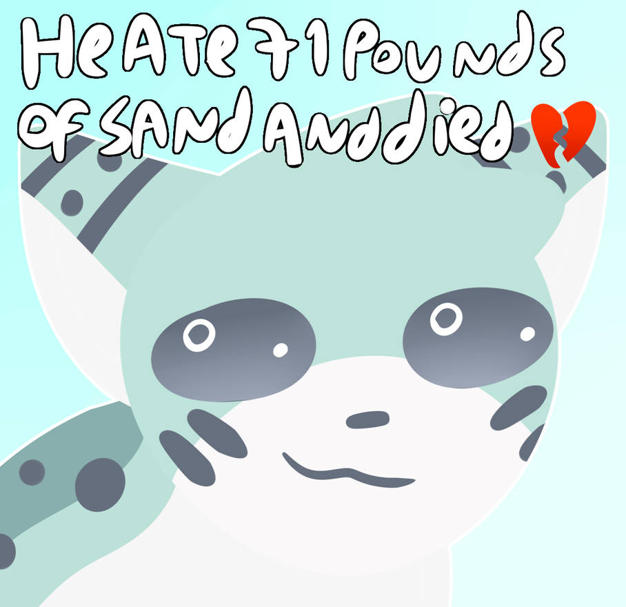 He Ate 71 Pounds Of Sand And Died By T1G3RSP1R1T On DeviantArt he-ate-71-pounds-of-sand-and-died-by-t1g3rsp1r1t-on-deviantart