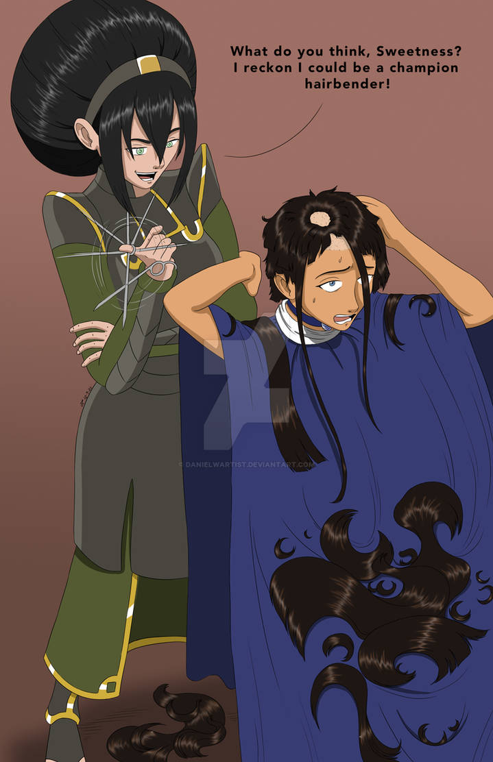 Toph Cuts Kataras Hair By Danielwartist On Deviantart