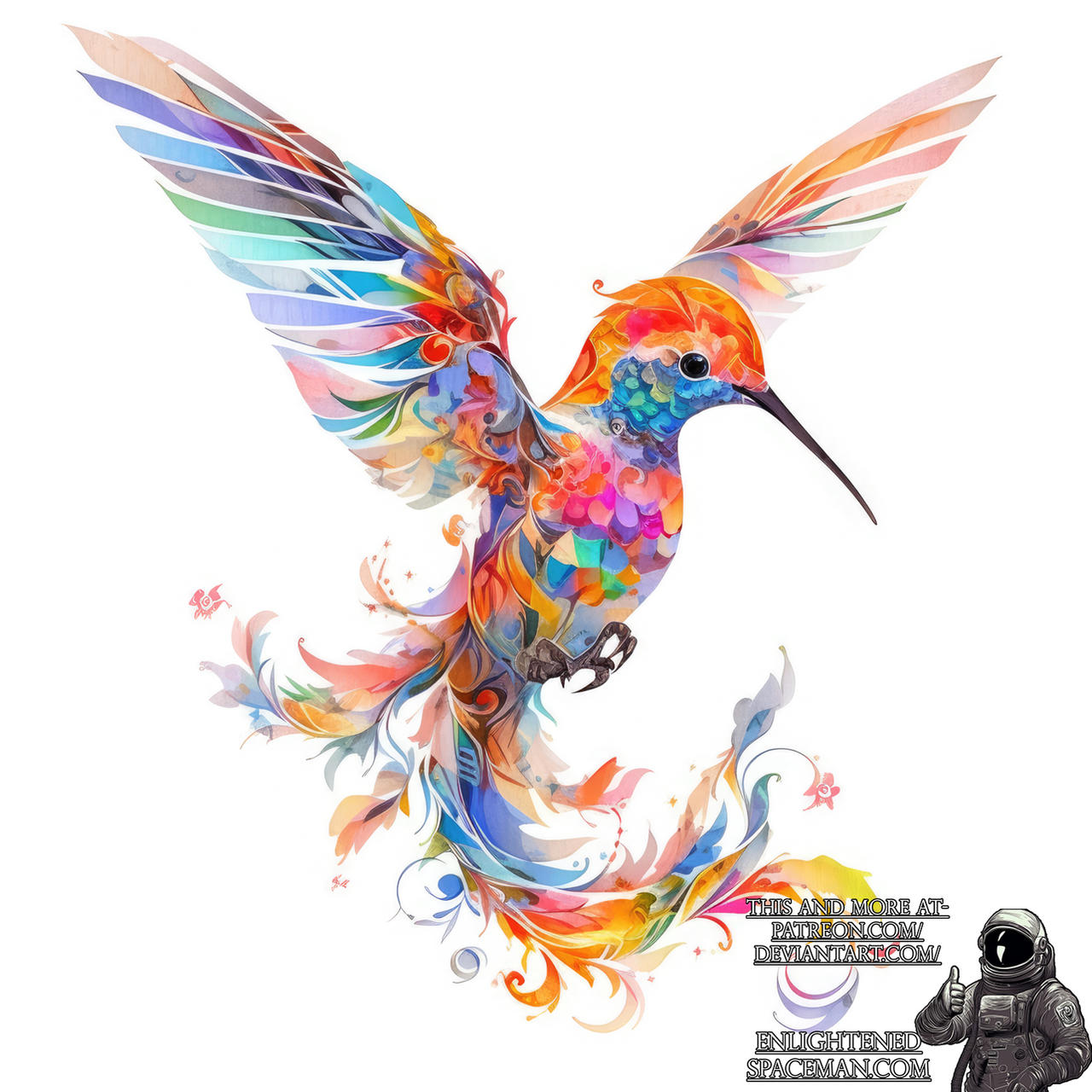 Rainbow Crystal Hummingbird by EnlightenedSpaceman on DeviantArt Rainbow Crystal Hummingbird by EnlightenedSpaceman on DeviantArt