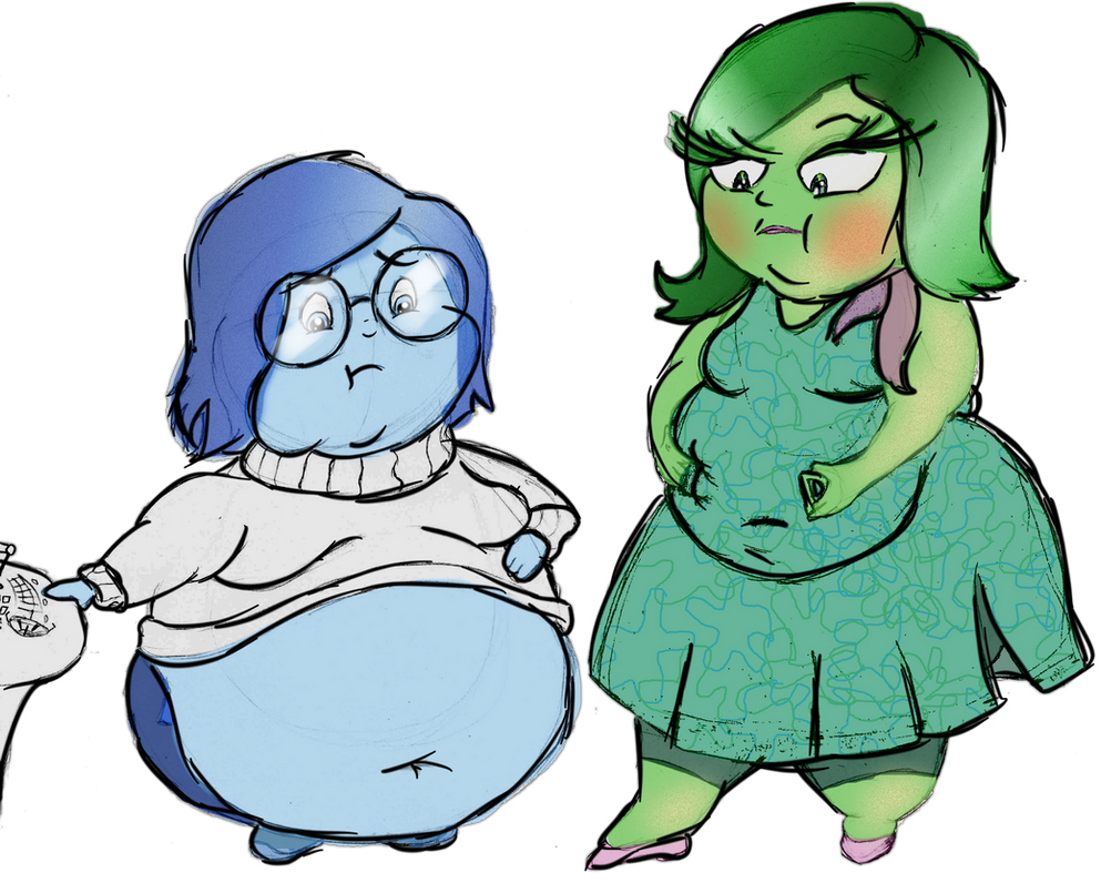 Sadness And Disgust From Pixars Inside Out By Bigfatbellies On Deviantart