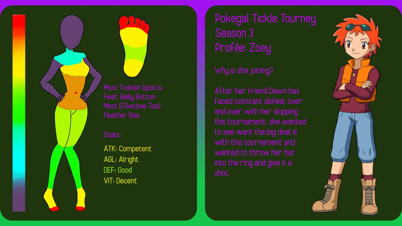 Zoey Tickle Tourney Stats By Ticklingoccured On Deviantart