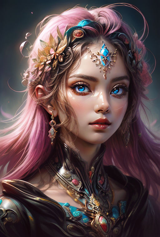 Pink Hair Portrait By Dominantreplicant On Deviantart