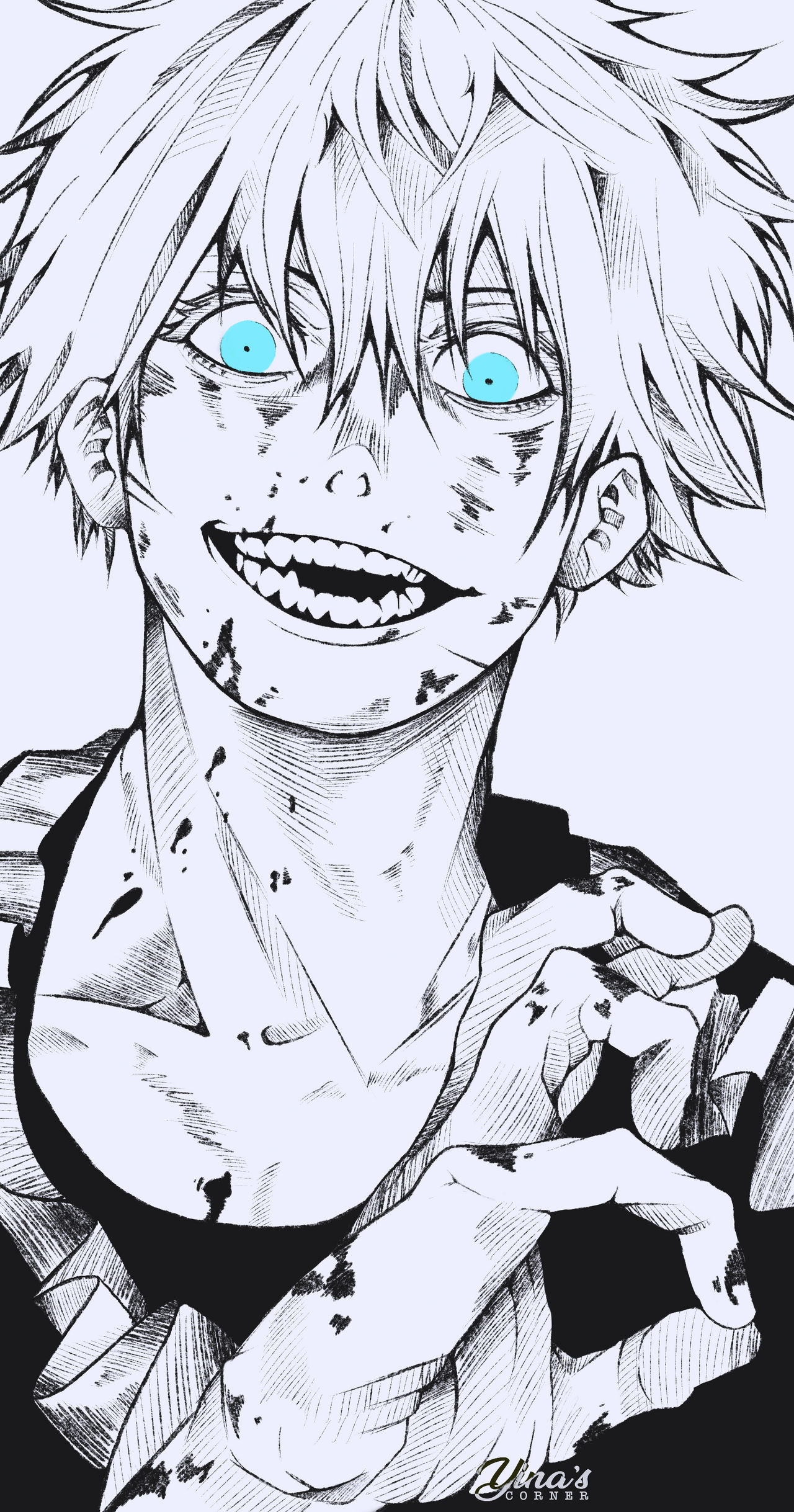 Feral Majesty Gojo Satoru In Manga Art Style By Yinascorner On Deviantart
