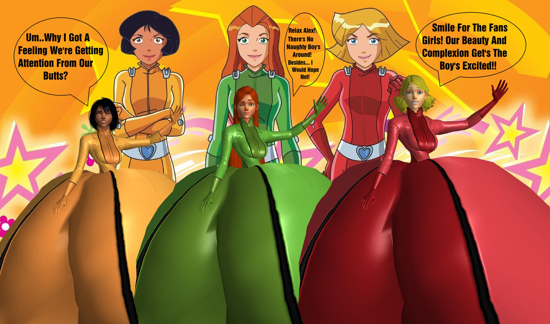 Totally Spies Ass Expansions Alex Sam Clover By Nintendosegacapcom