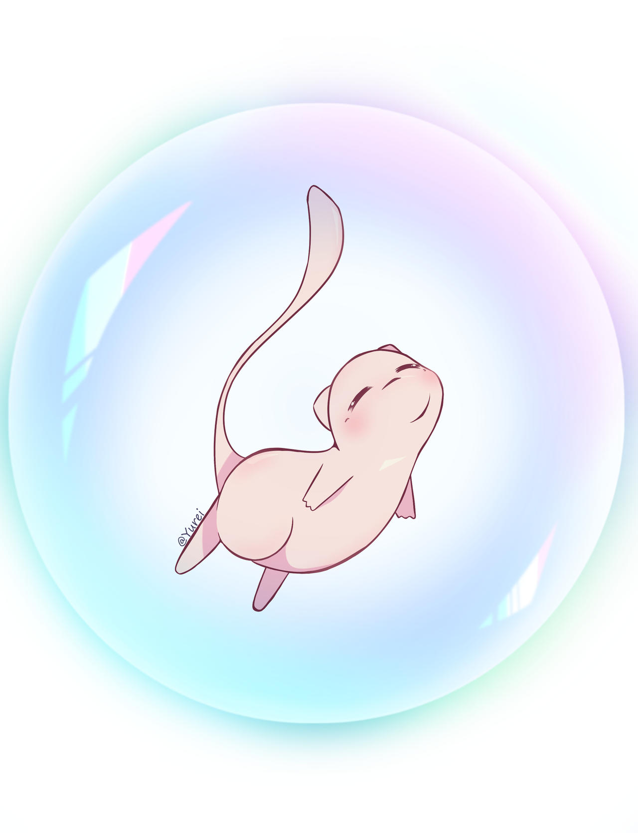 Mew In A Bubble By Yureiyuyu On Deviantart