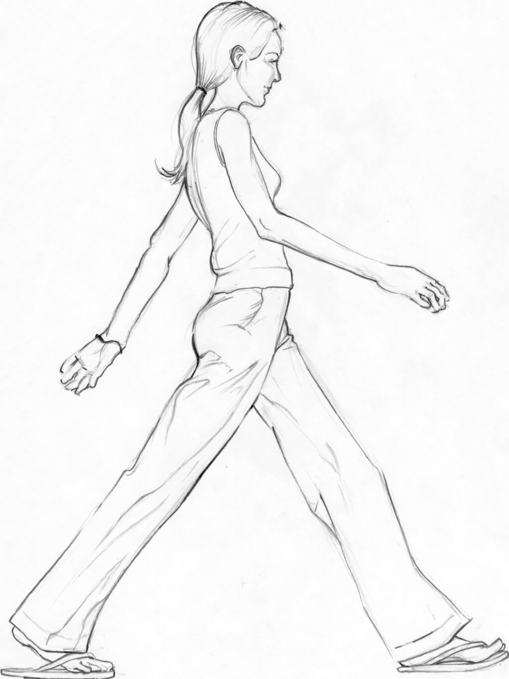 Girl Walking By Bms Da On Deviantart