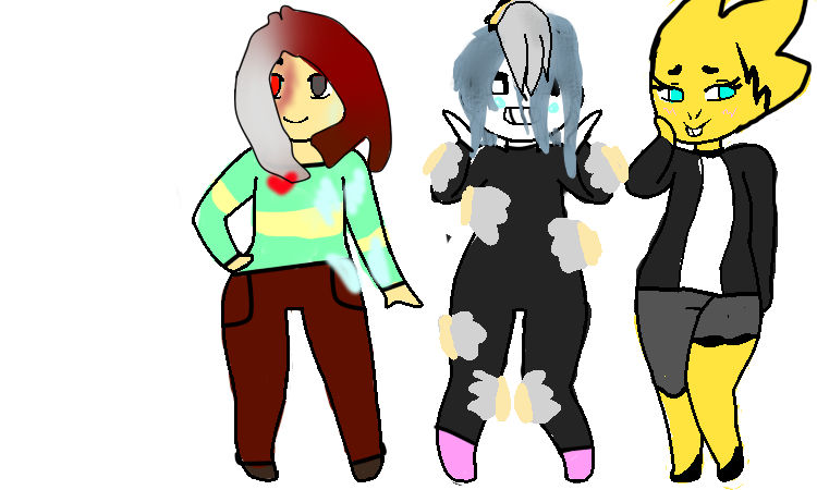 Sans Alphys And Chara As Mha People By Courage Is Contented On Deviantart